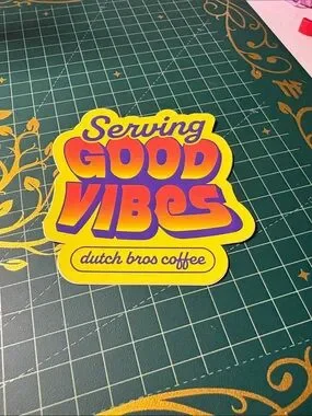 Dutch Bros | Design | Dutch Bros Yellow Purple Orange Serving Good ...